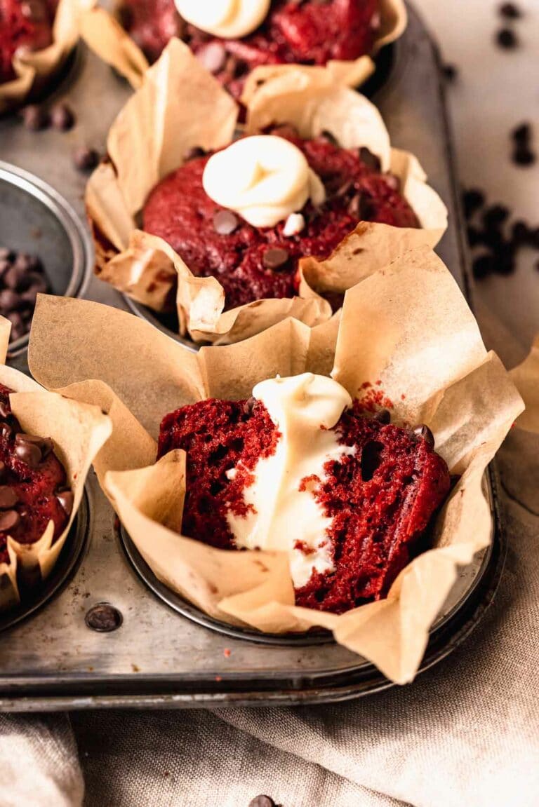 Red Velvet Muffins - Flouring Kitchen