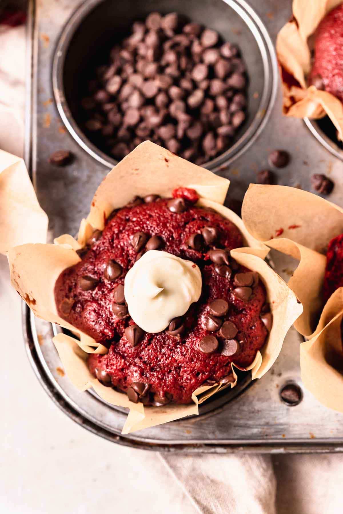 Red Velvet Muffins - Flouring Kitchen