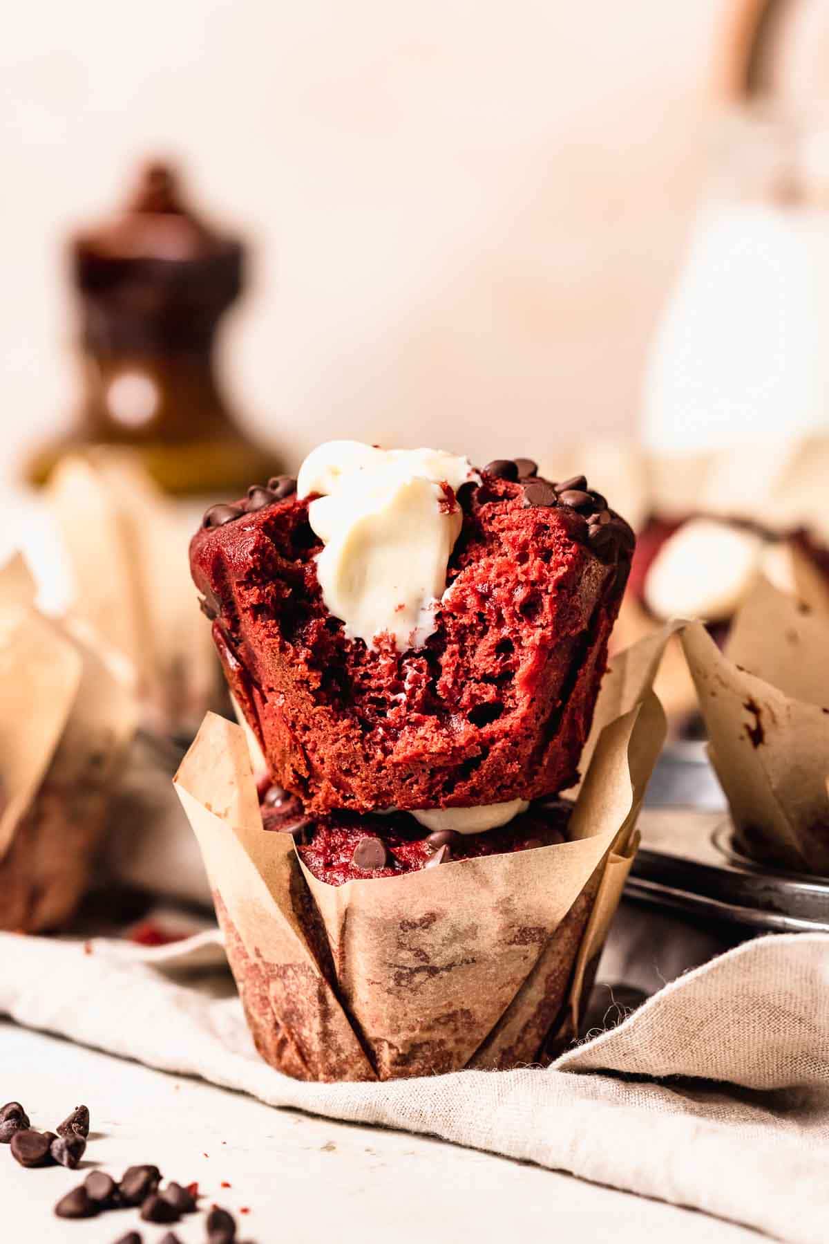 Red Velvet Muffins - Flouring Kitchen
