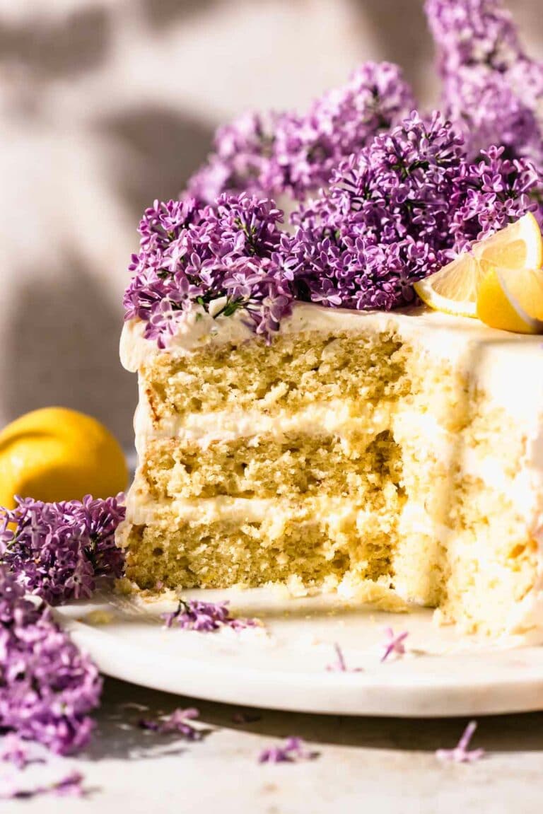 Lilac Cake with Lemon - Flouring Kitchen