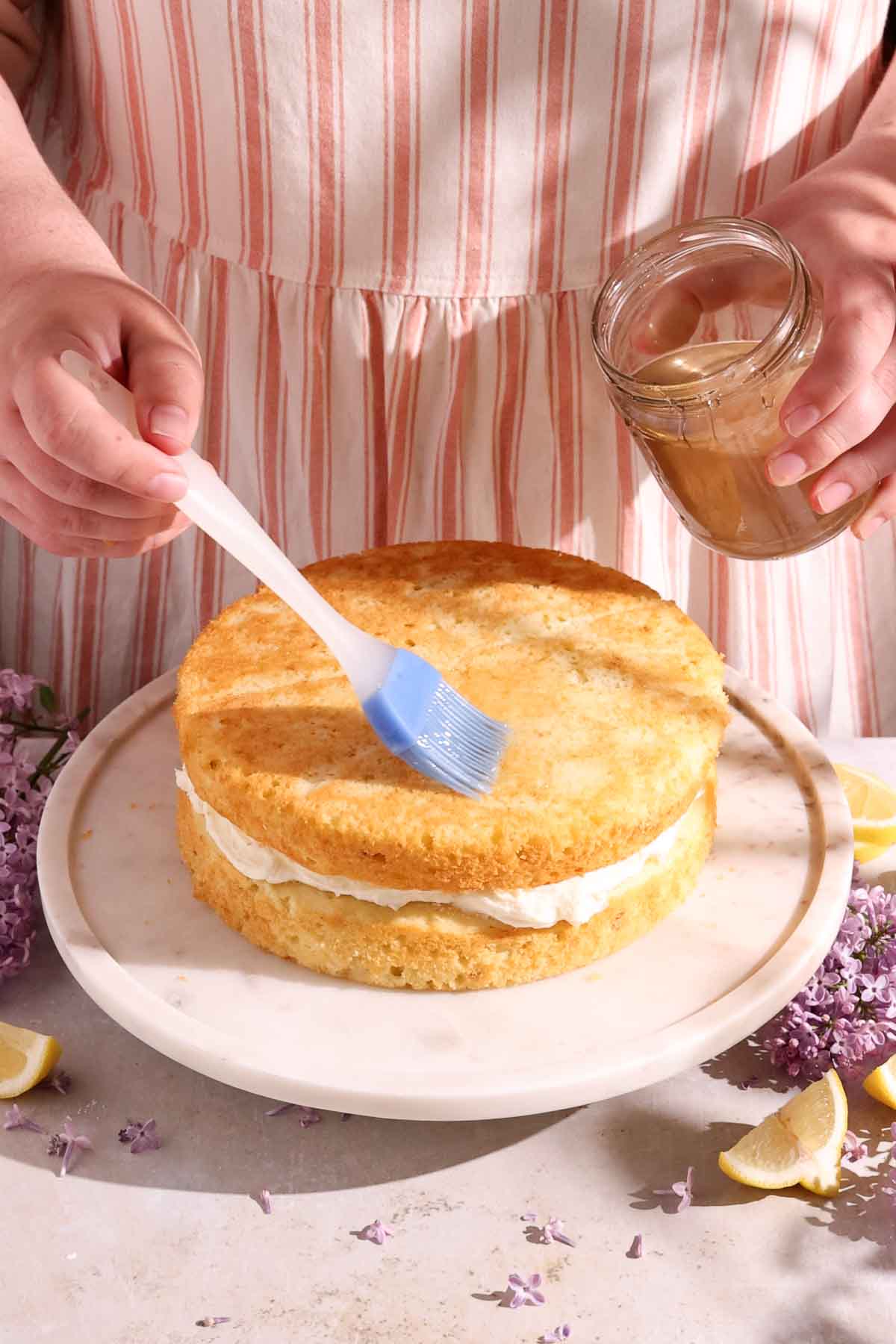 Lilac Cake with Lemon - Flouring Kitchen
