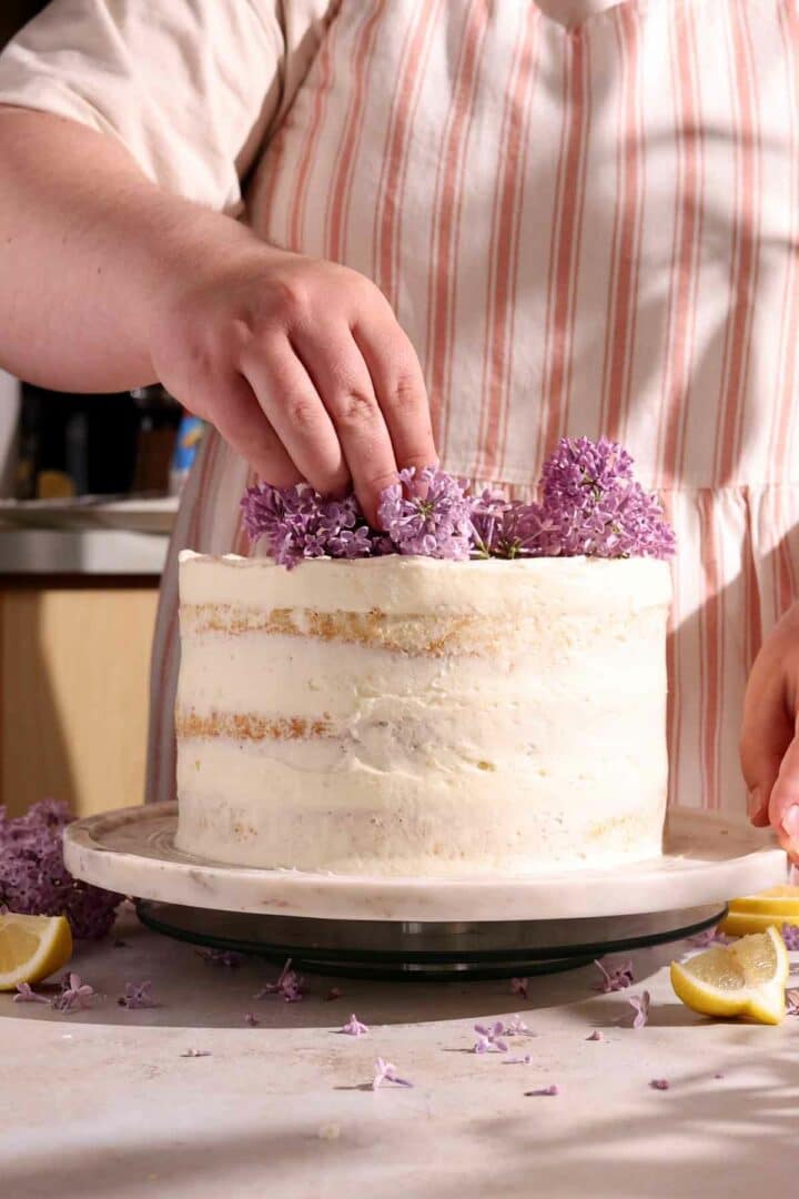 Lilac Cake with Lemon - Flouring Kitchen