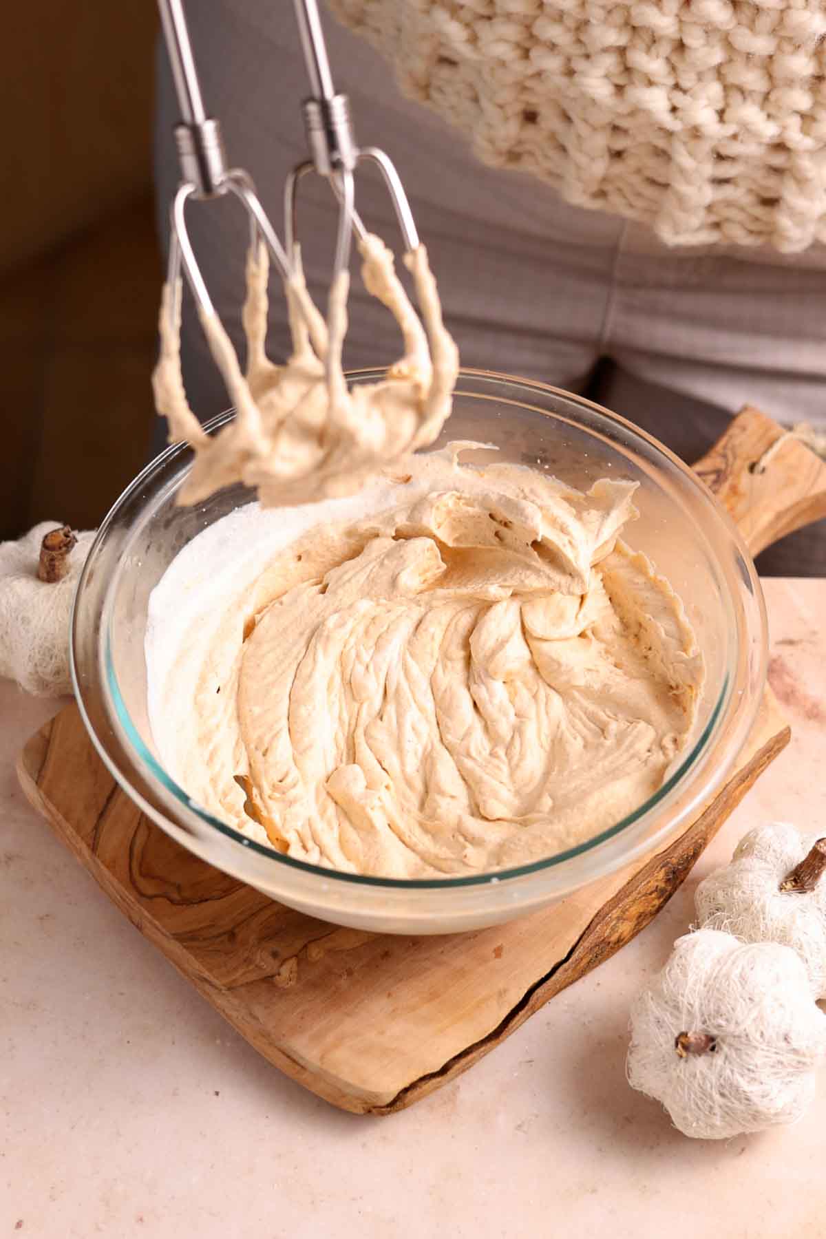 Pumpkin Whipped Cream - Flouring Kitchen