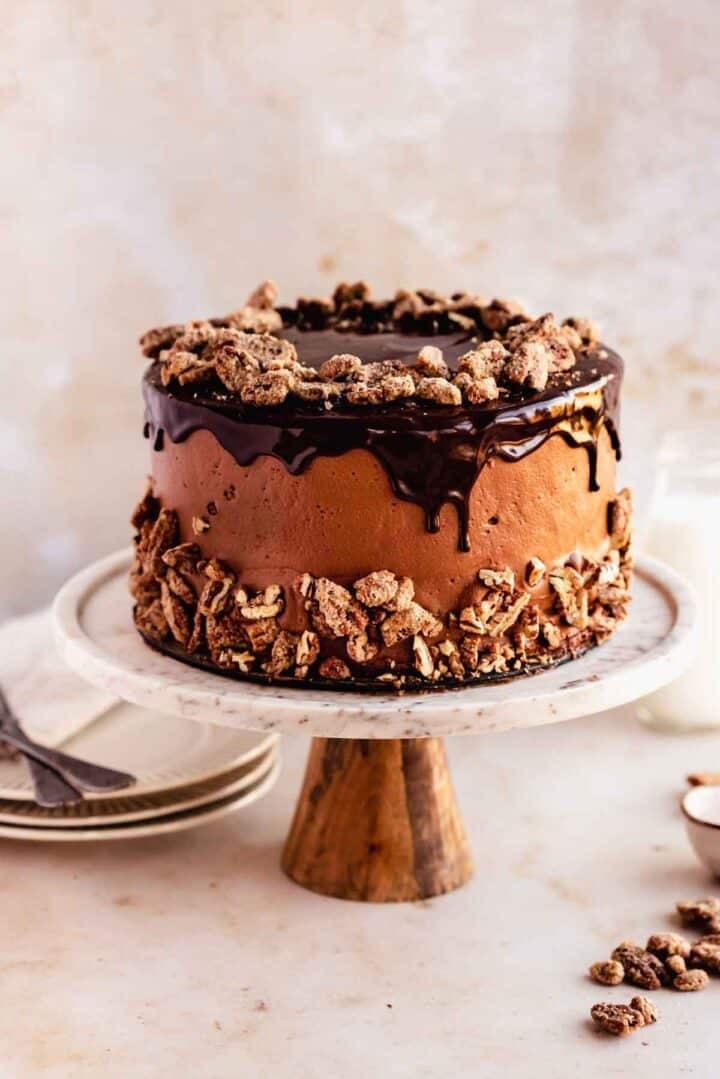 Chocolate Praline Cake - Flouring Kitchen