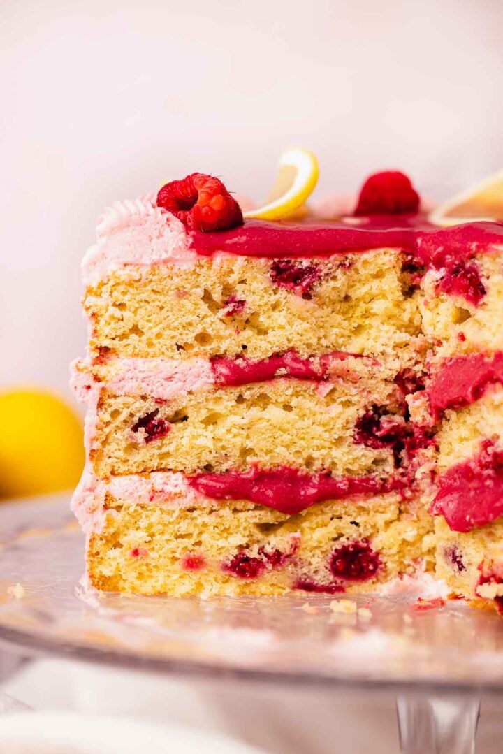 Lemon Raspberry Cake - Flouring Kitchen