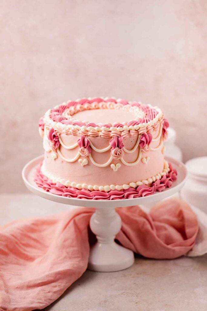 The Best Pink Velvet Cake - Flouring Kitchen