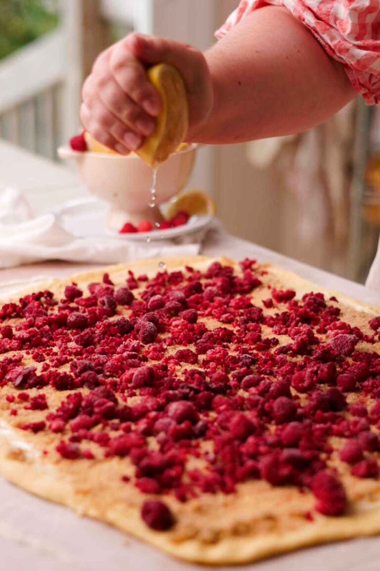 Raspberry Rolls Easy and Gooey - Flouring Kitchen