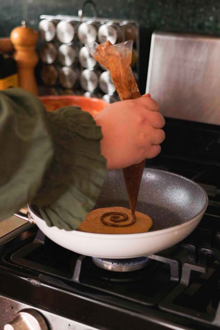 Pumpkin Spice Pancakes with Pumpkin Spice Swirl - Flouring Kitchen