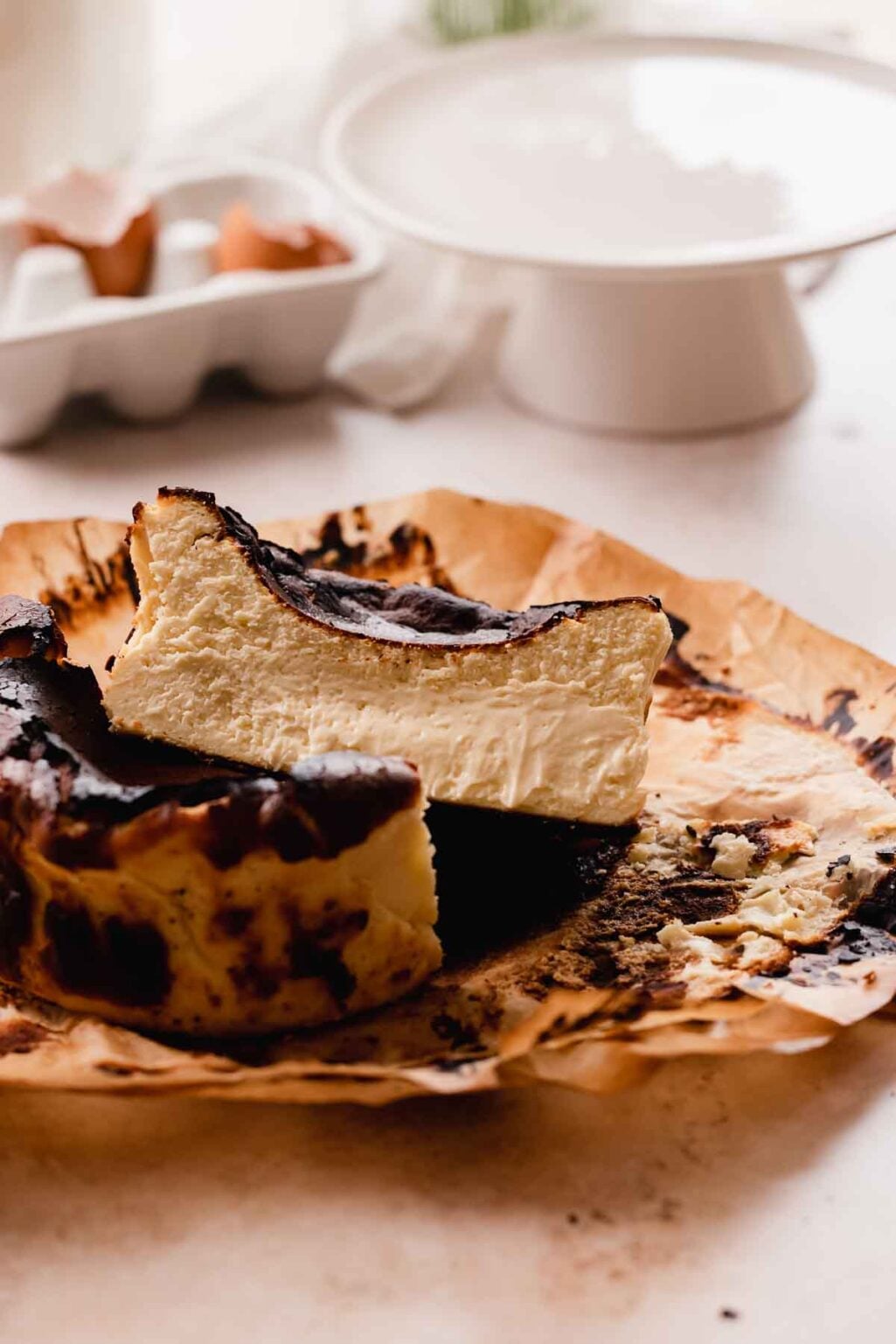 Creamy Basque Burnt Cheesecake - Flouring Kitchen