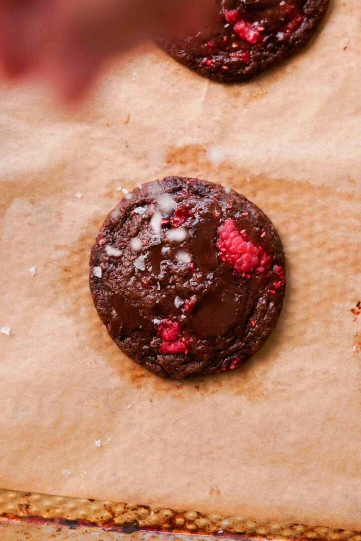 Chocolate Raspberry Cookies - Flouring Kitchen