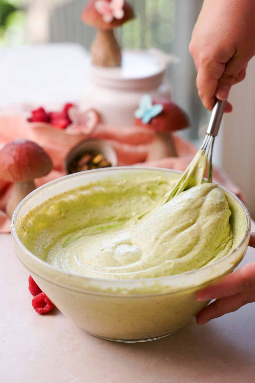 Raspberry Pistachio Cake Roll - Flouring Kitchen